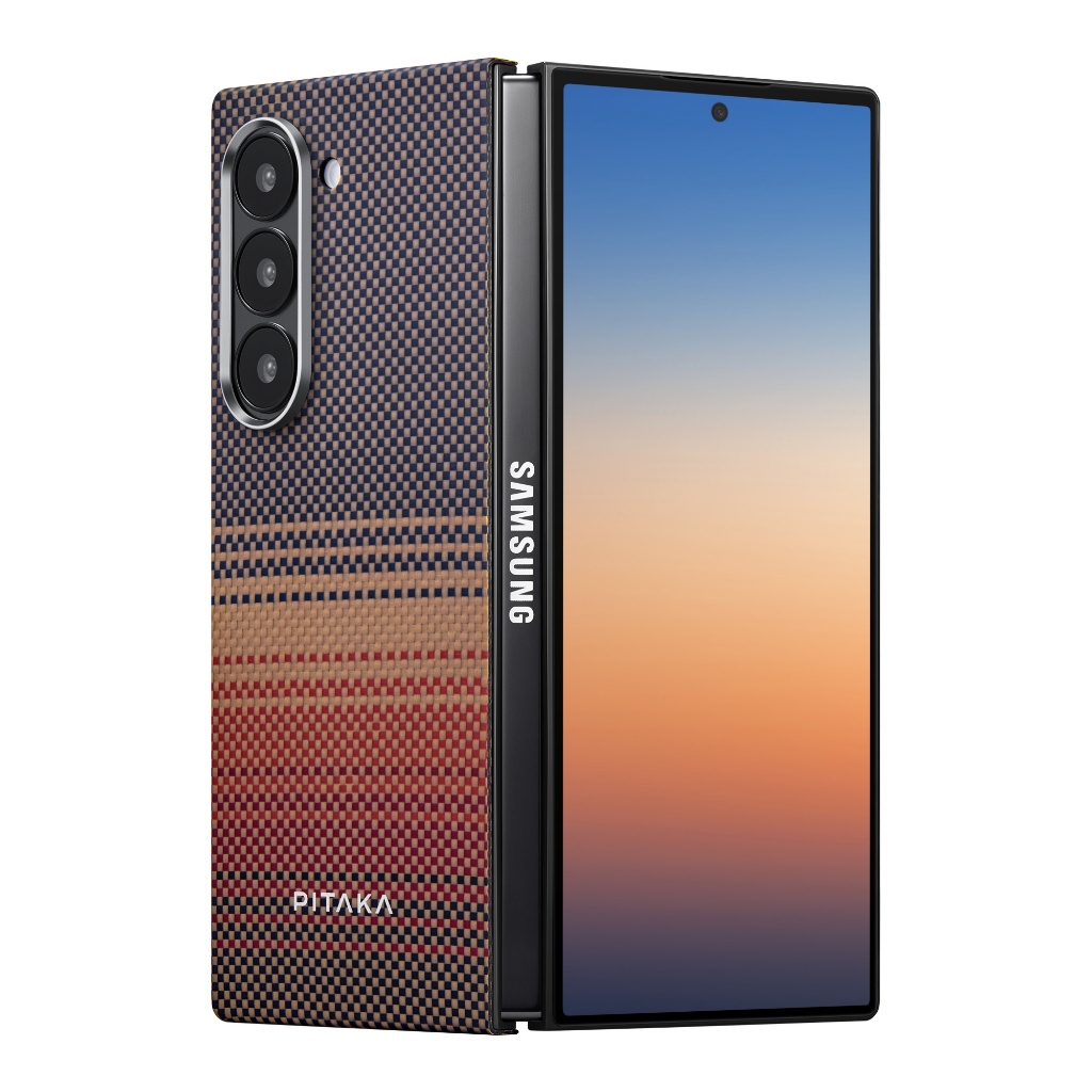 PITAKA Tactile Woven Case for Samsung Galaxy Z Fold 6 - Sunset Aramid ...