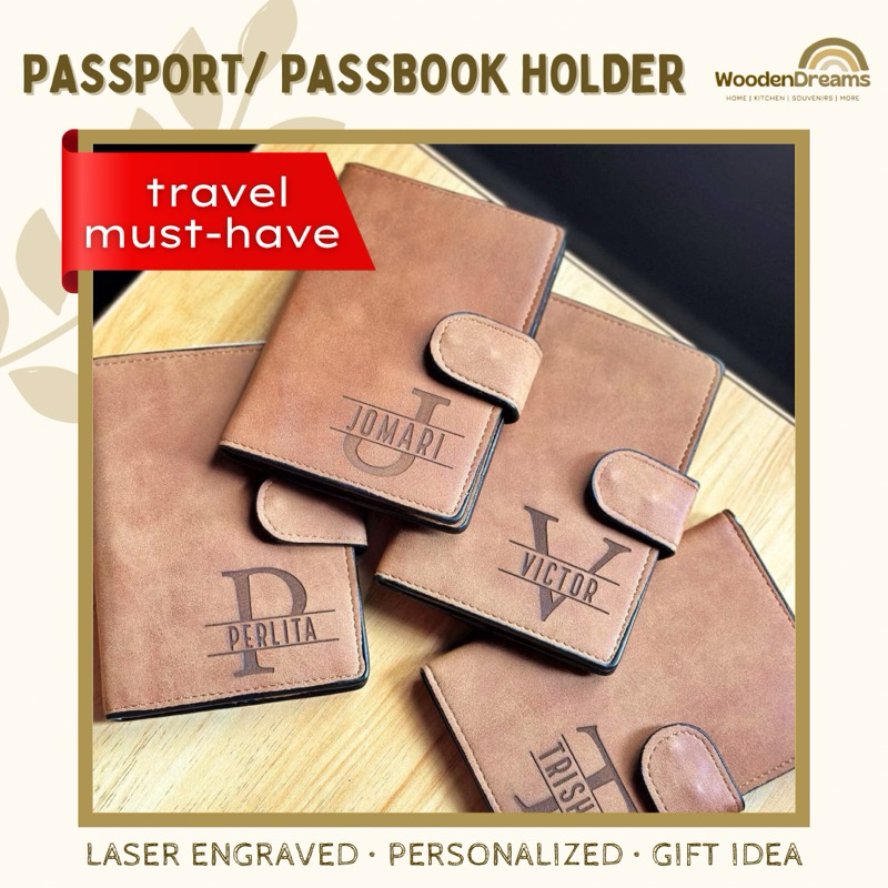 PERSONALIZED Gamuza Leather Passport Passbook Holder Cover Jacket ...