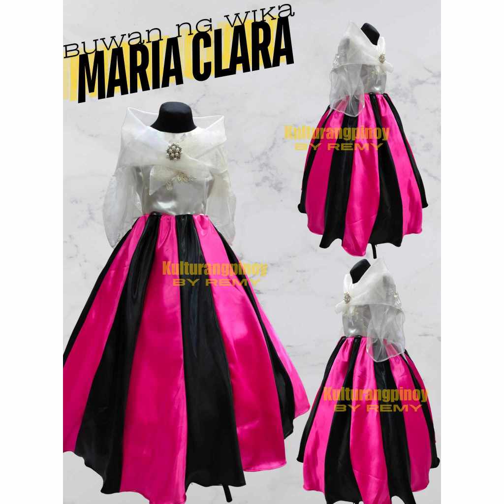 maria clara costume for buwan ng Wika (brooch optional) | Shopee Singapore