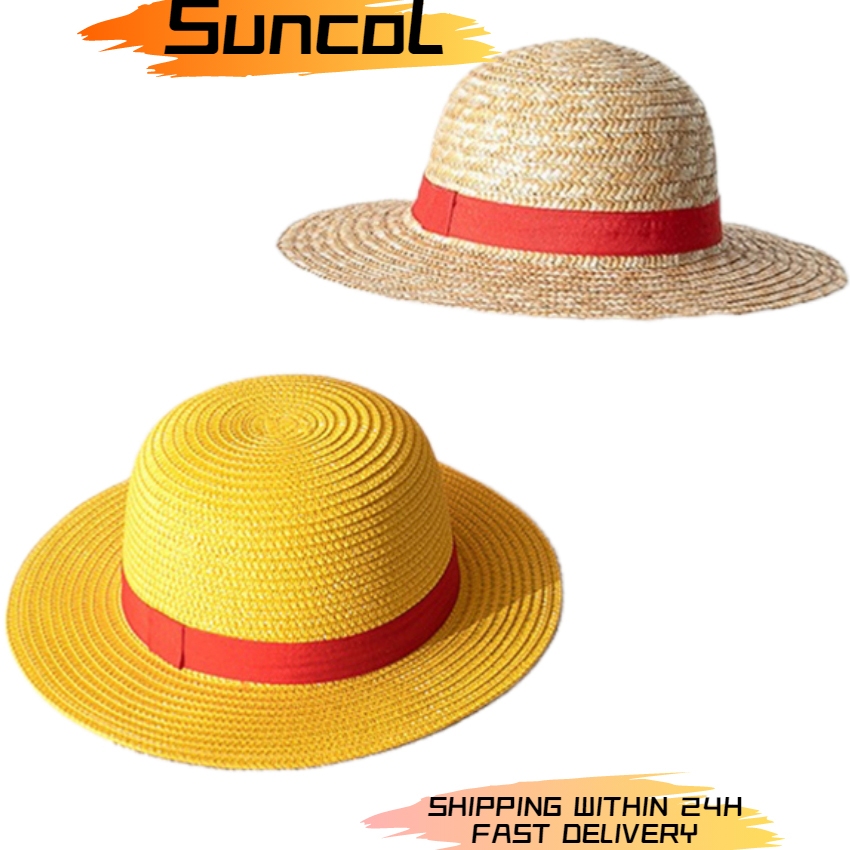 31/35cm One Piece Luffy Hat Straw Hat Cosplay Props for Head ...