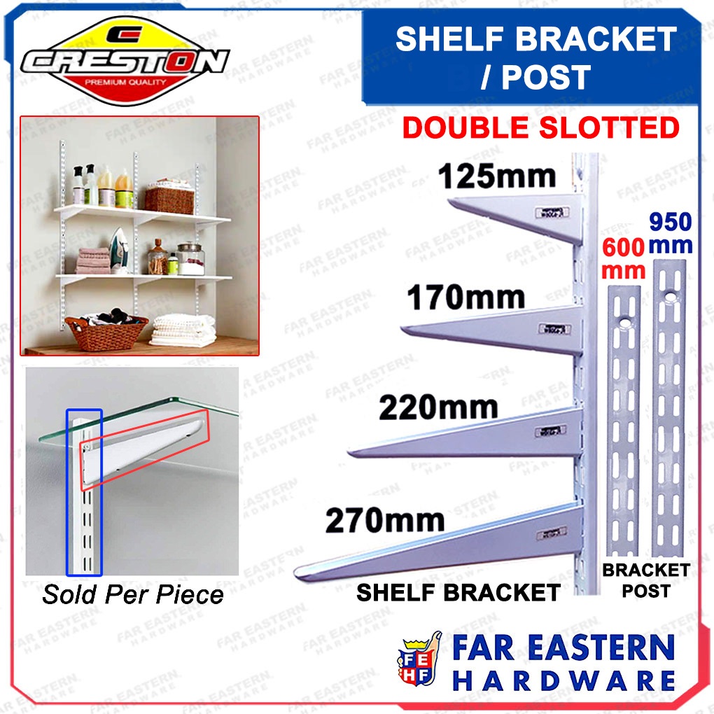CRESTON Double Slotted Shelf Bracket / Bracket Post (Sold per piece ...