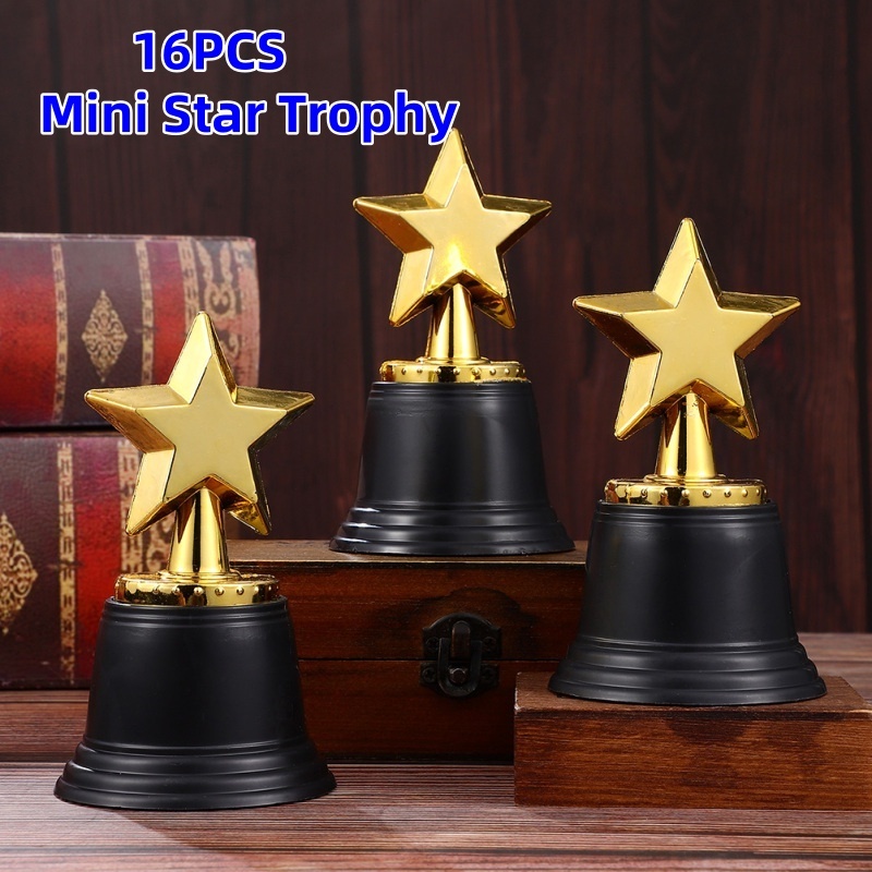 16PCS/SET Kid-Friendly Golden Trophies Star Trophy Awards For Party ...