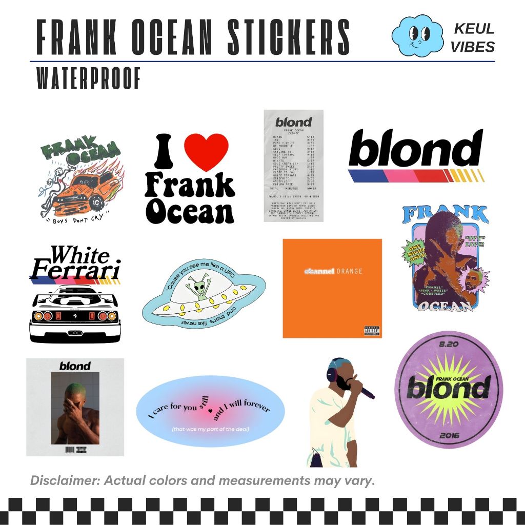 Frank Ocean sticker blond channel orange artist singer rapper Vinyl ...