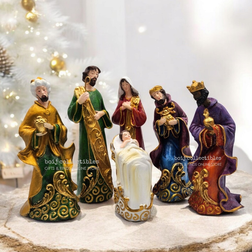 Venetian Nativity Scene Set 6 piece Handcrafted Resin Religious ...