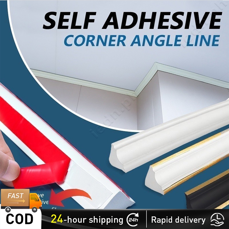JYP 5 Meters Ceiling Corner Border Line Wall Adhesive Strip Angle Line ...