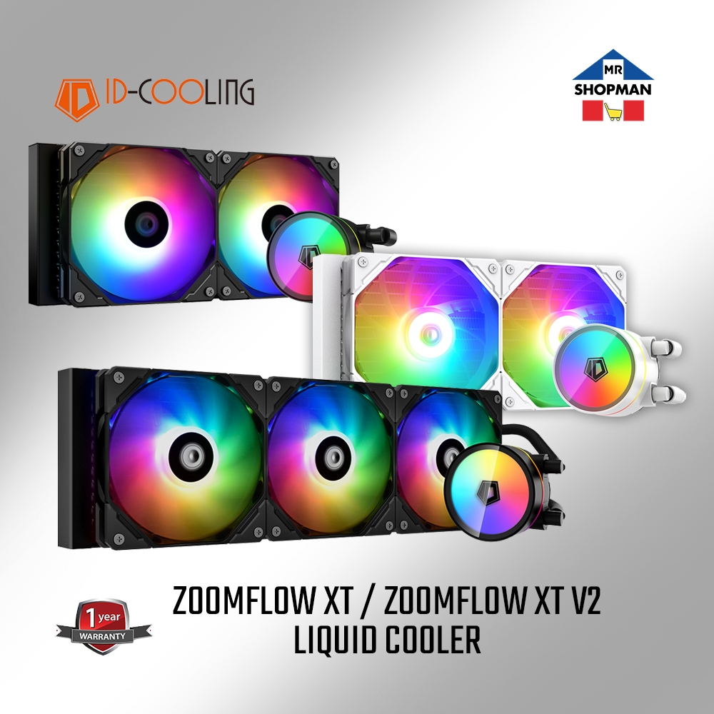 IDCooling Zoomflow 240XT V2/ 360XT Black/White /FrostFlow SNOW ARGB AIO CPU Liquid Cooler Id ...