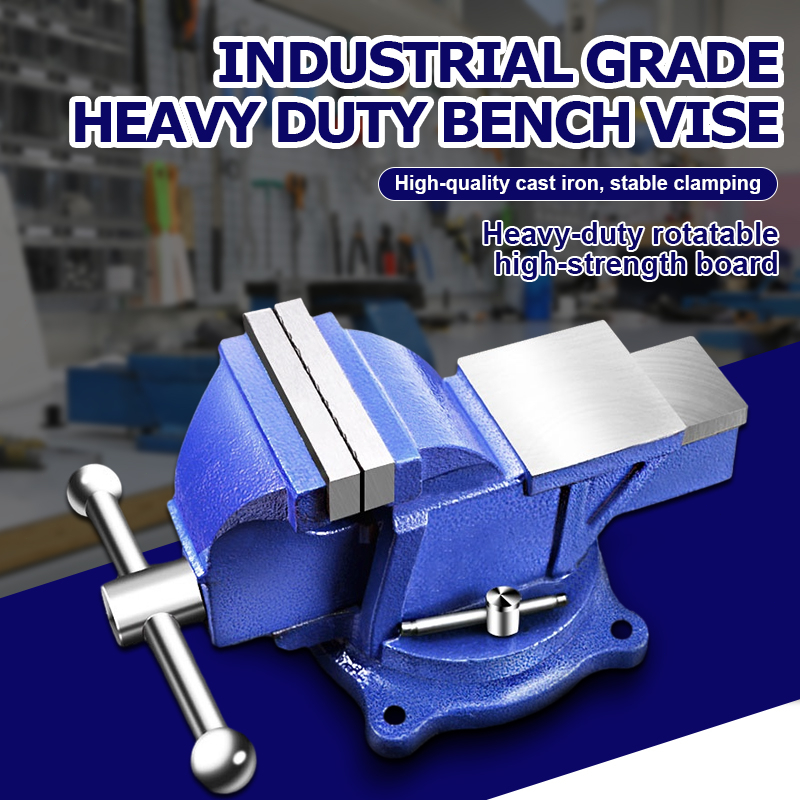Heavy Duty Bench Vise Clamp 360 Rotating Cast Iron Bench Vise With ...