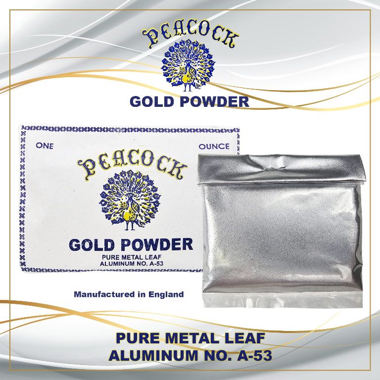 Peacock Gold Powder Aluminum A-53 Pure Metal Leaf 53 Furniture Frames ...