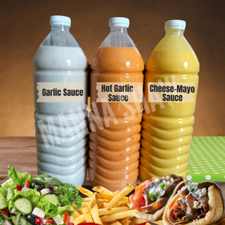 Shawarma Garlic Sauce, Hot Garlic Sauce, Cheese Sauce, Spicy Cheese ...