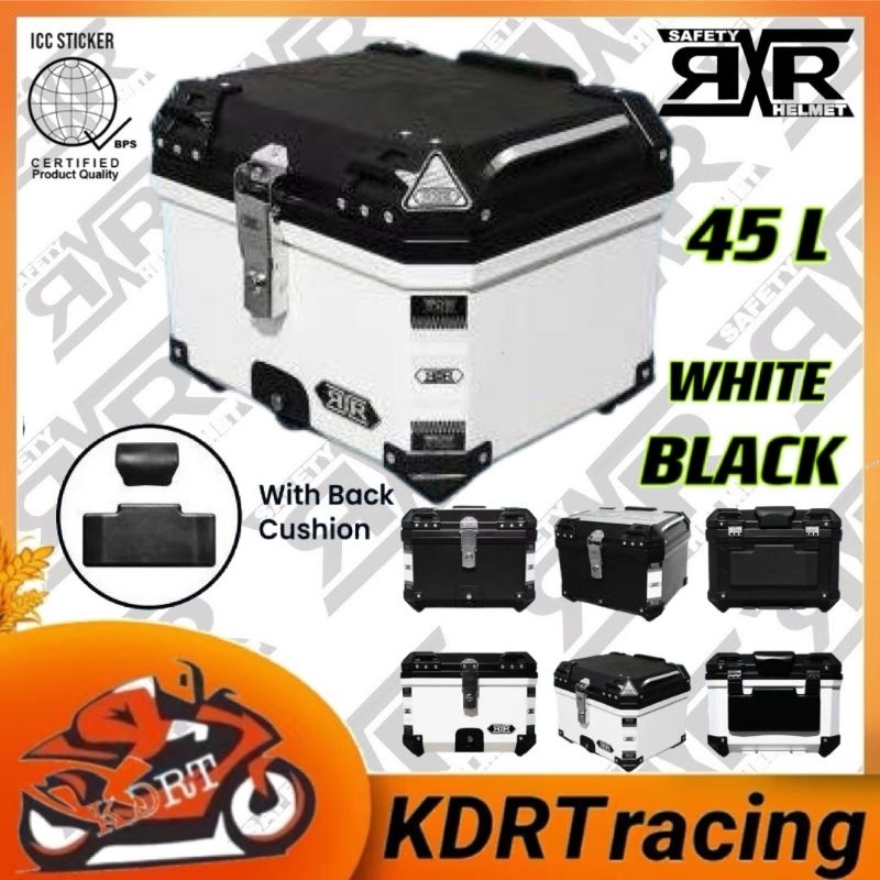 Compartment Box Helmet Box TOP BOX With Back Cushion For Motorcycle 45 ...