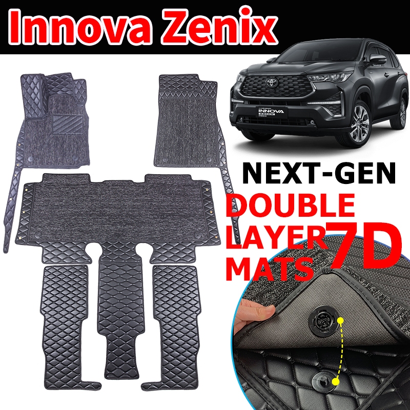 2023-2024 Toyota Innova Zenix Matting 2Layers Car Floor Mats Deep Dish ...