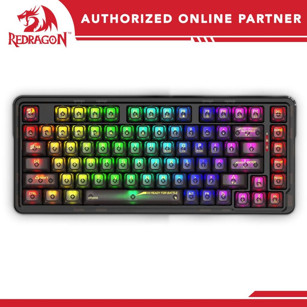 Redragon K649CTB RGB ELF PRO Mechanical Keyboard Crystal Black | Shopee ...