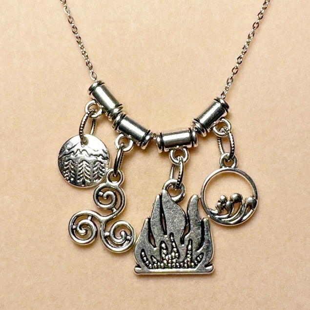 Avatar The Last Airbender Necklaces | four elements | earth air fire ...