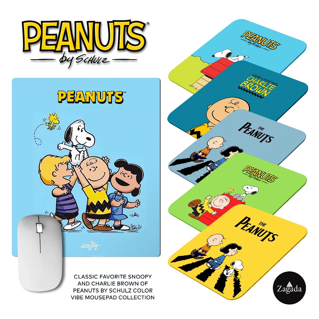 Peanut Snoopy and Charlie Brown Cartoon Character Affordable Mouse Pad ...