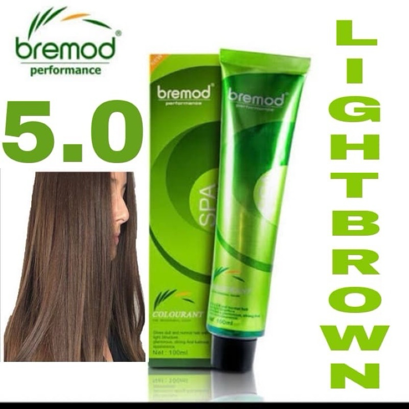 Bremod hair color 5.0 Light brown Hair dye | Shopee Singapore