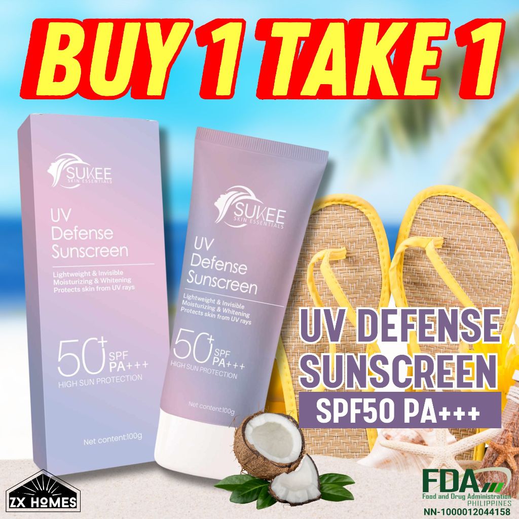 KKJJ SUKEE 100g UV Defense Sunscreen SPF50+ Light Weight Non greasy ...