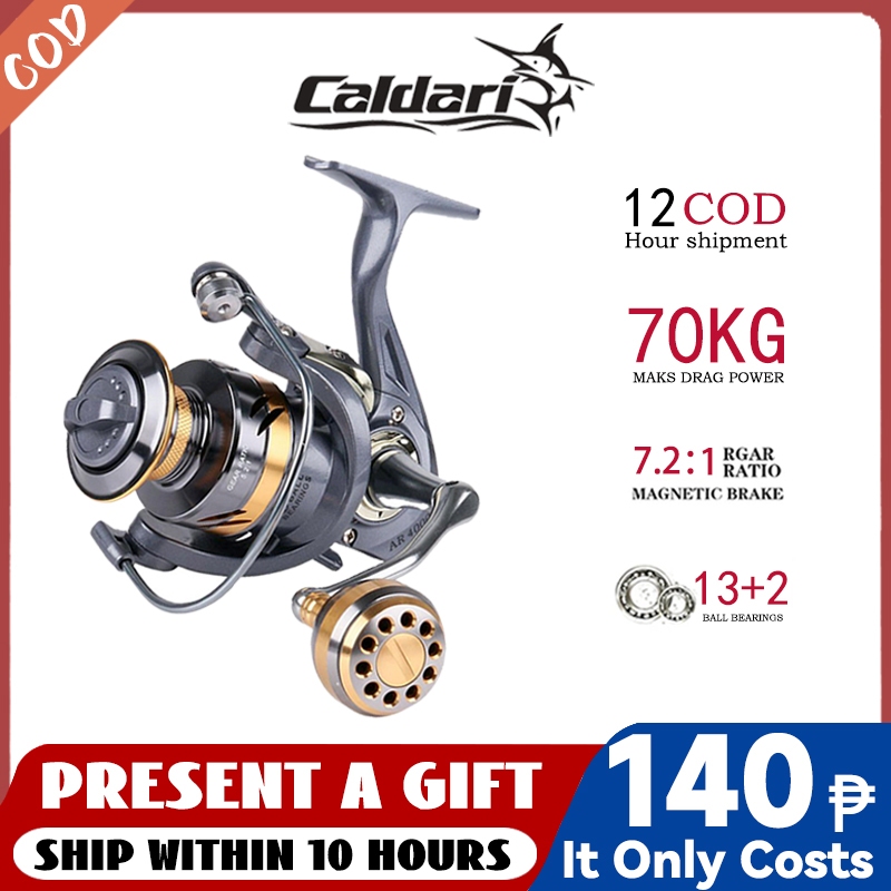 Saltwater Fishing Reel Spinning Reel 13BB Metal Coil Fishing Reel 5.2:1 ...