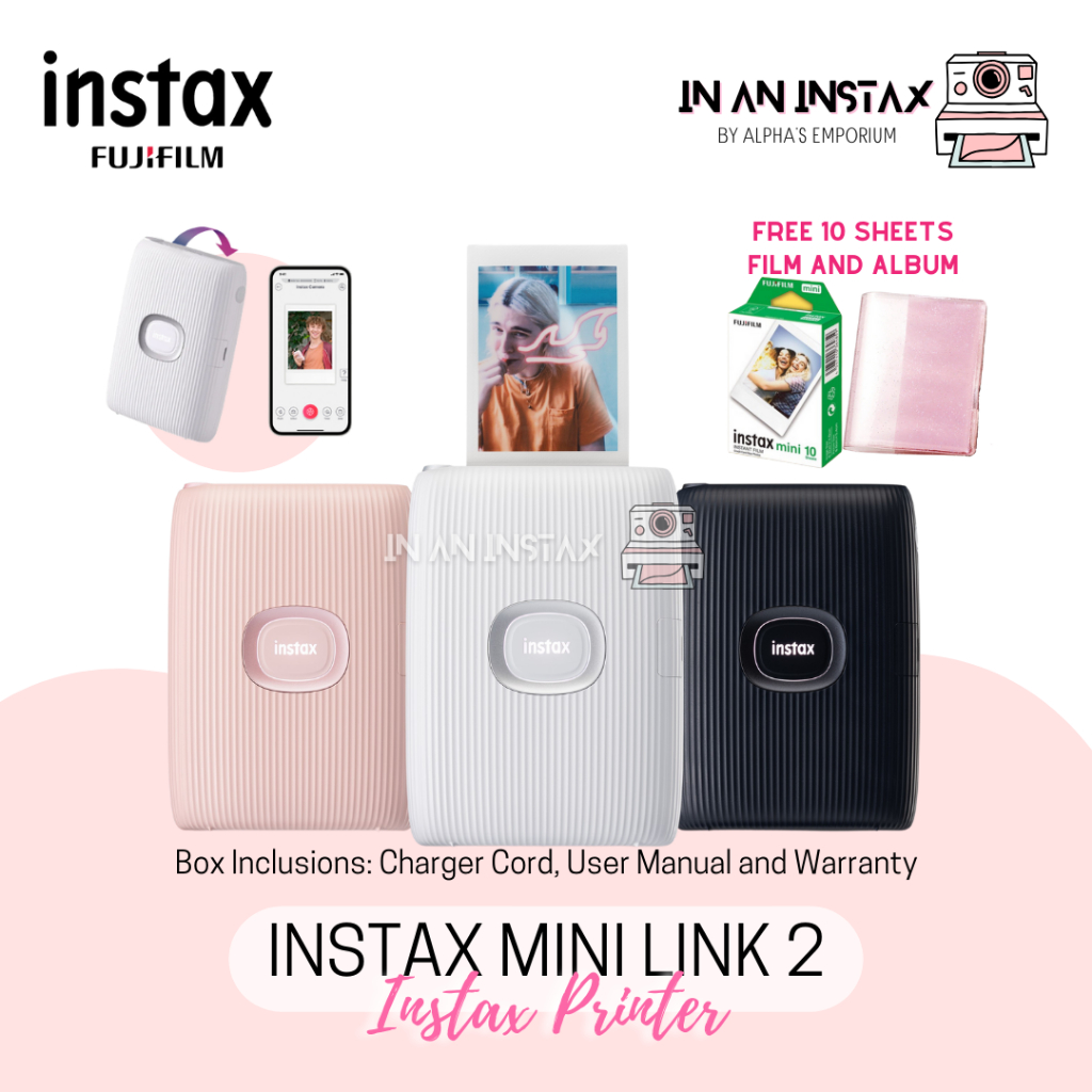 Instax Mini Link 2 with Free Film and Album Brand New Instax Printer ...