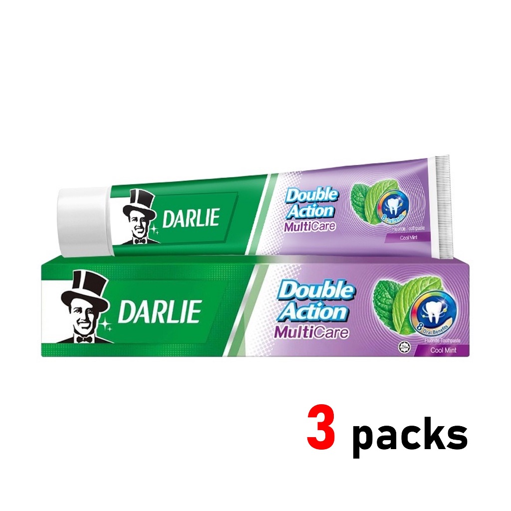 Darlie Double Action Multicare (Cool Mint) Fresh + Oral Health Fluoride ...