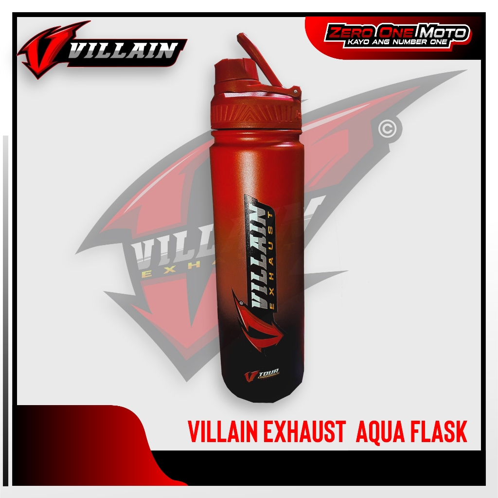 VIllian Exhaust Aquaflask Gradient Red & Black Vacuum Insulated Water ...