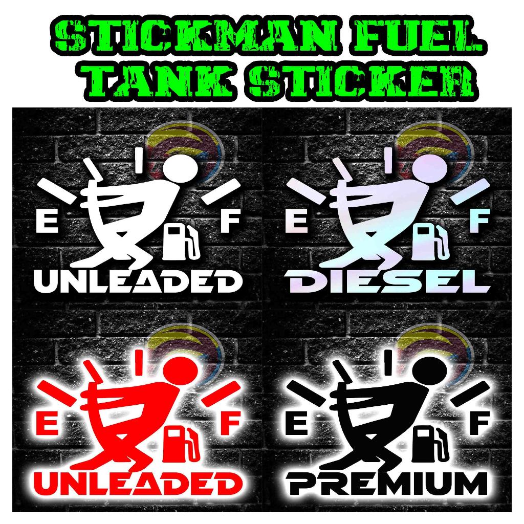 Stickman Fuel tank Sticker / Diesel Sticker / Premium Sticker ...