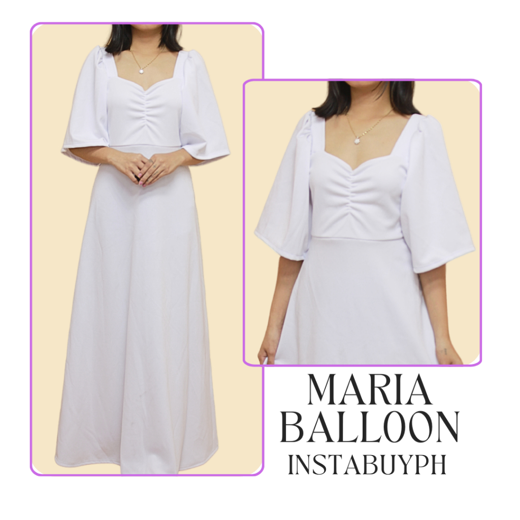 Modern Maria Dress Puff Sleeve Dress For Bridesmaids Taytay Made ...