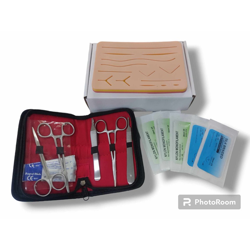 SUTURING KIT / PRACTICE KIT ( INSTRUMENT,SUTURES,SUTURE PAD) | Shopee ...