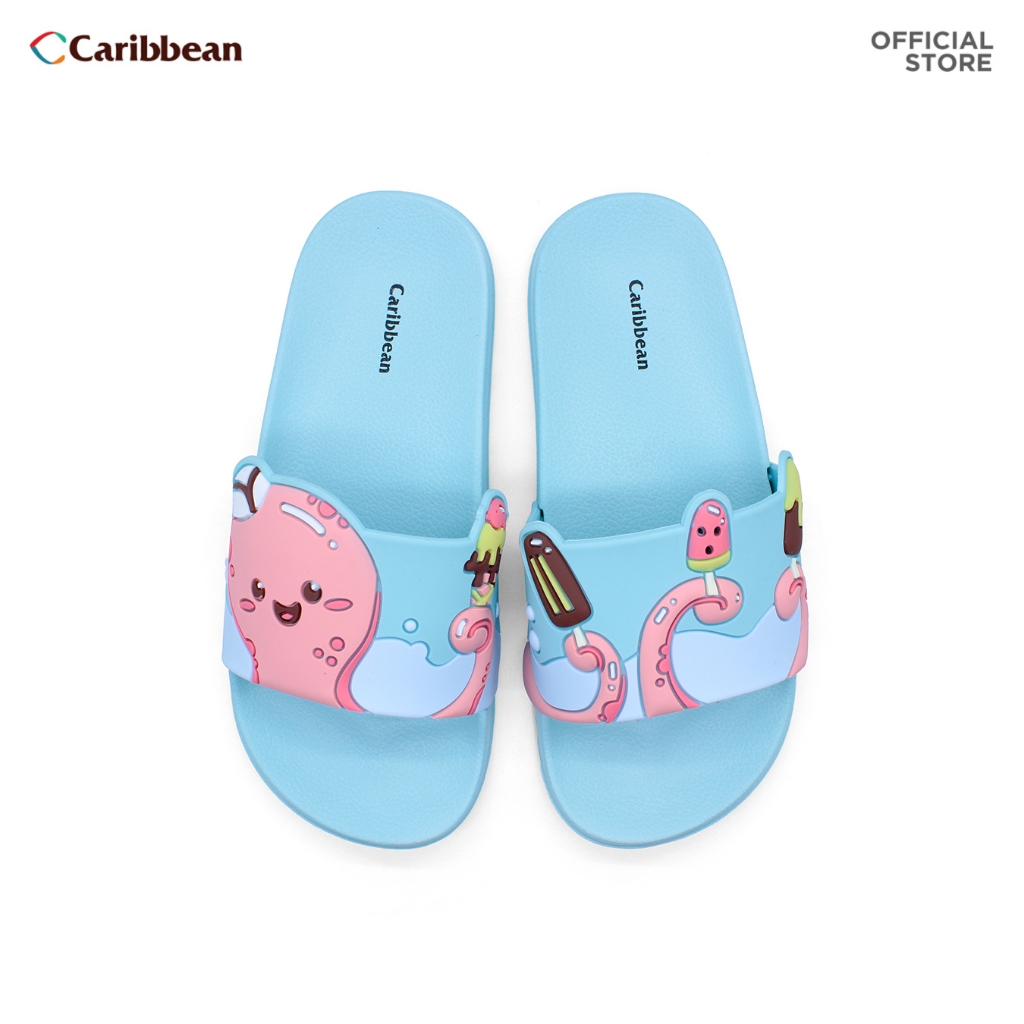 Caribbean Kids - Girls Slides: Octo (Light Blue) | Shopee Singapore