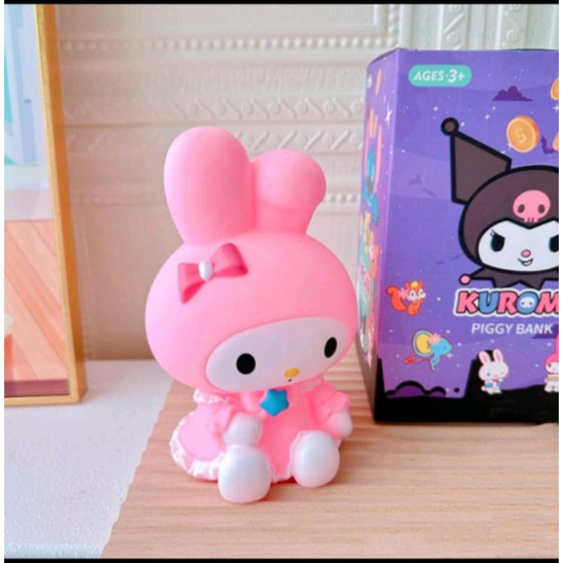 Coinbank kuromi and melody all body with box coin bank sanrio | Shopee ...