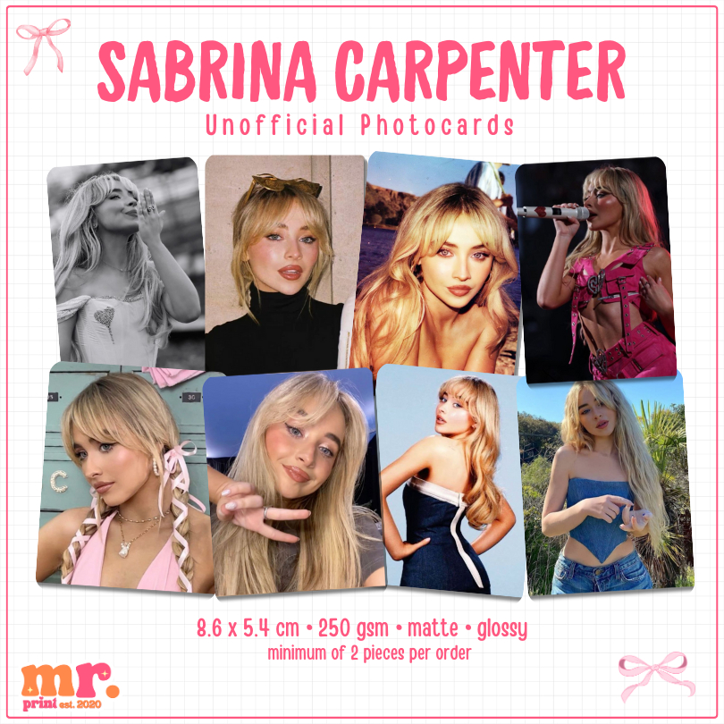 SABRINA CARPENTER VOL 1 PHOTOCARD SELCA CARPENTERS MATTE AND GLOSSY ...