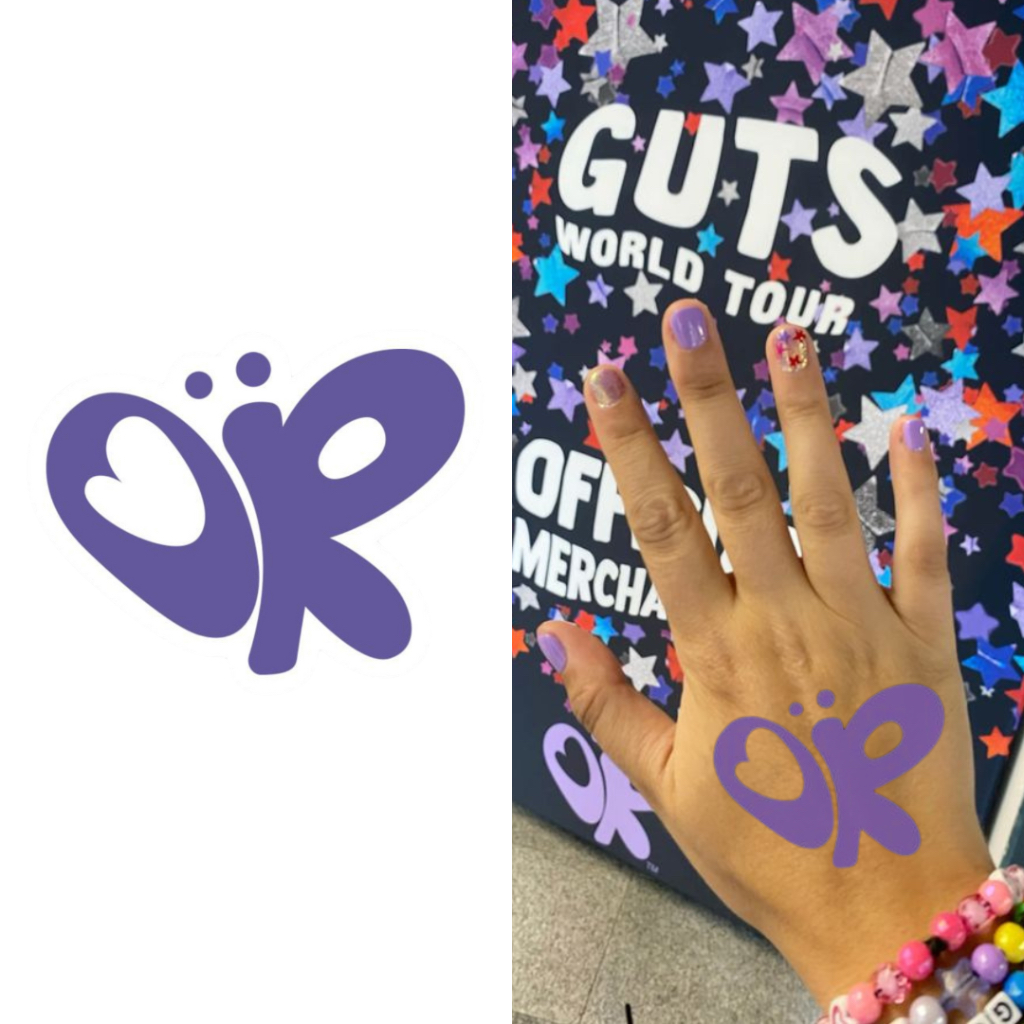 Jaycendco Olivia Rodrigo Guts Tour Sticker Tattoo, Hand tattoo, Small ...