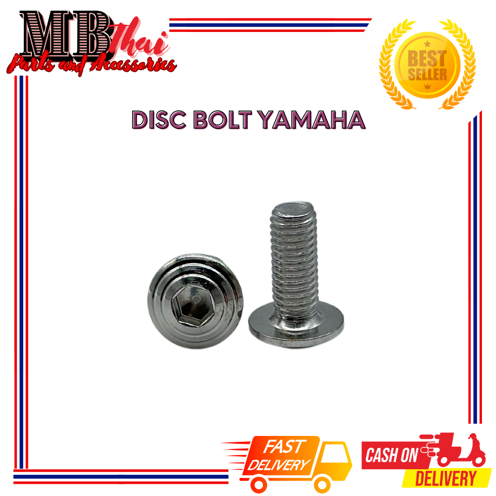 HENG DISC BOLT FIT FOR ALL YAMAHA MOTORS ( 1pc) ( UNIVERSAL ) | Shopee ...