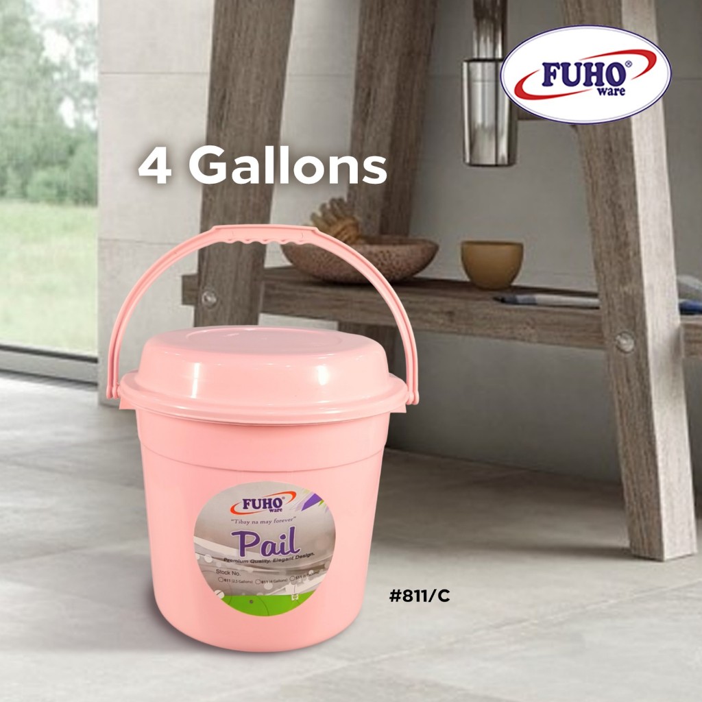 1 pc FUHO 16L Timba/ Pail with Cover for Bathroom Laundry 811 | Shopee ...