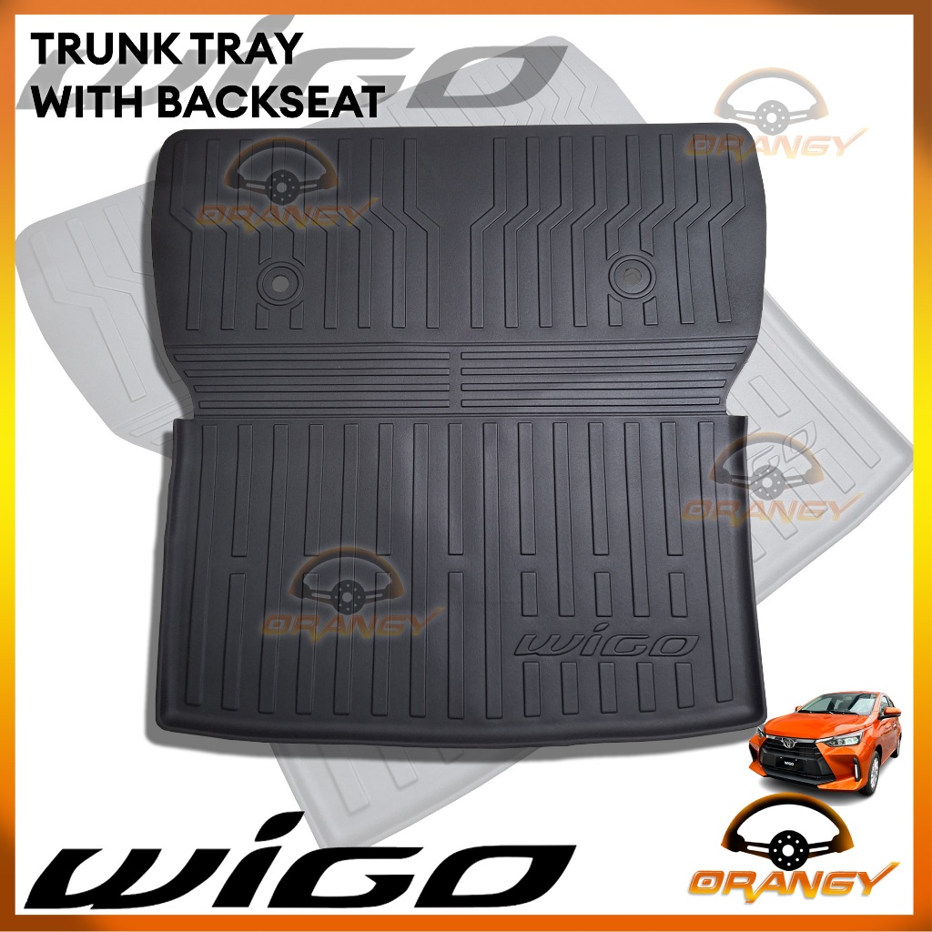 ALL NEW Toyota Wigo 2023 to 2024 Full Cargo Trunk Tray WITH BACK SEAT ...
