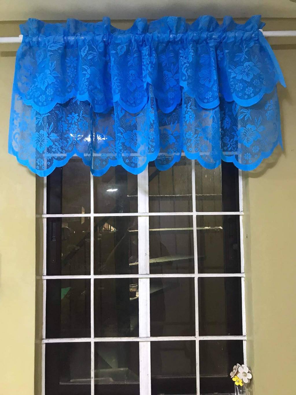 lace curtain scallop (60x20 valance / 60x36 half / 60x60 window frame ...