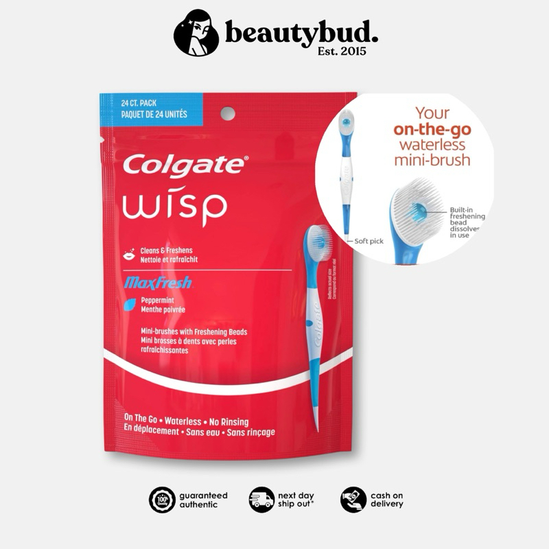 COLGATE Max Fresh Wisp Disposable Mini Travel Toothbrushes - Peppermint ...
