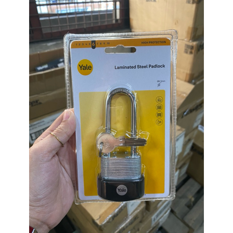 Yale Laminated Padlock 40mm CEN Grade 2 Long Shackle (NEW PACKAGING ...