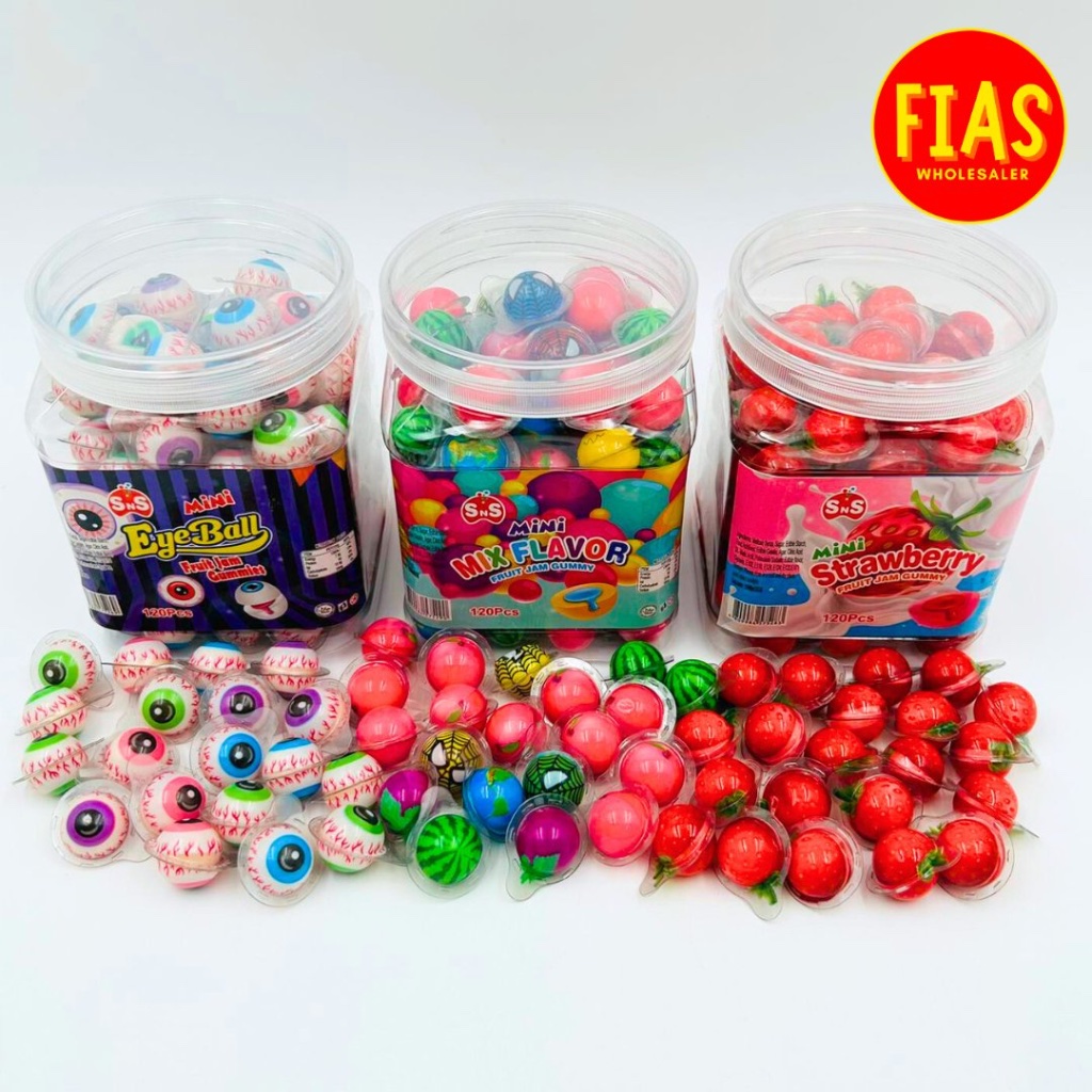 120 pcs Mini Fruit Jam Gummy Balls | Shopee Singapore