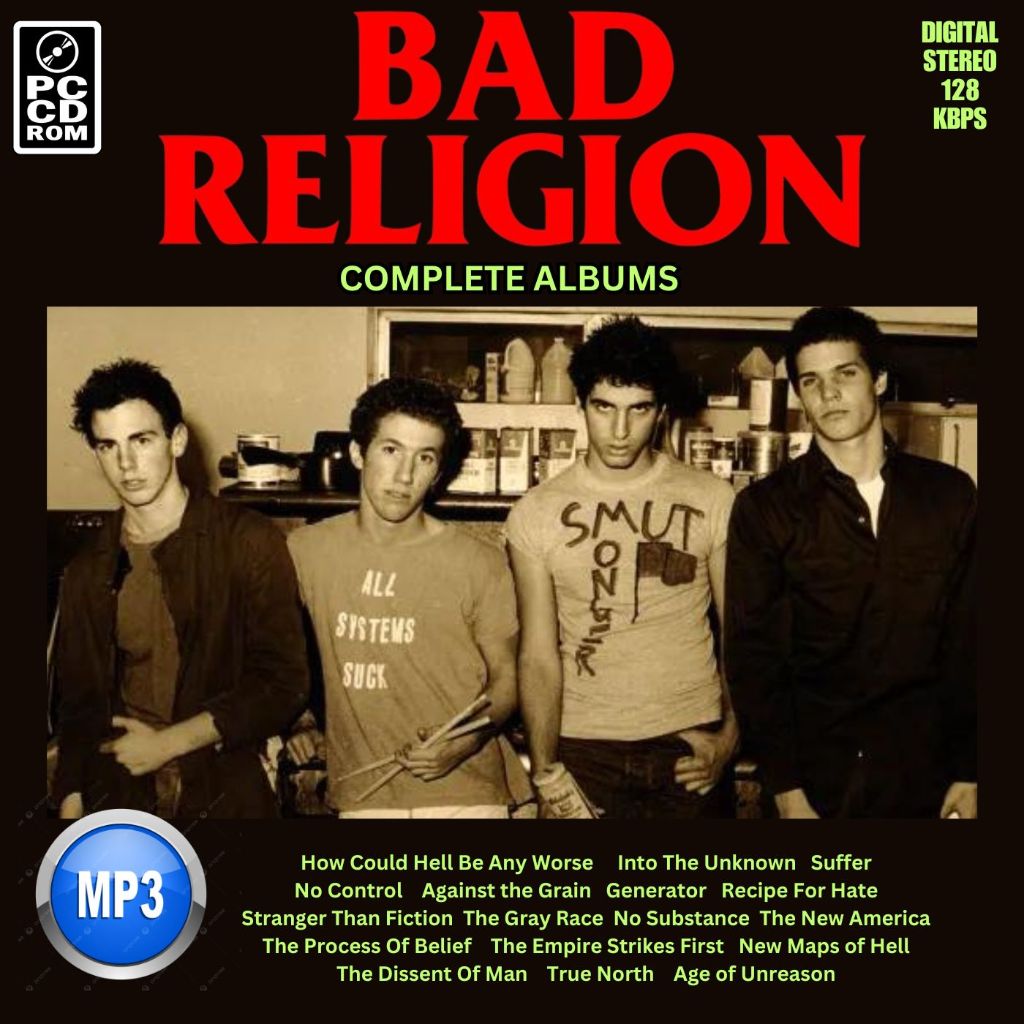 BAD RELIGION MP3 music CD for PCCDROM and compatibles (not playable to ...