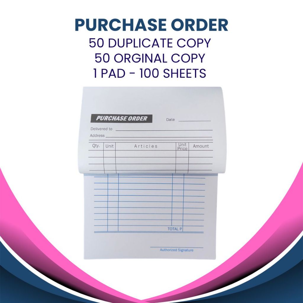 Purchase Order Receipt || 50 orig- 50 duplicate (100 sheets) | Shopee ...