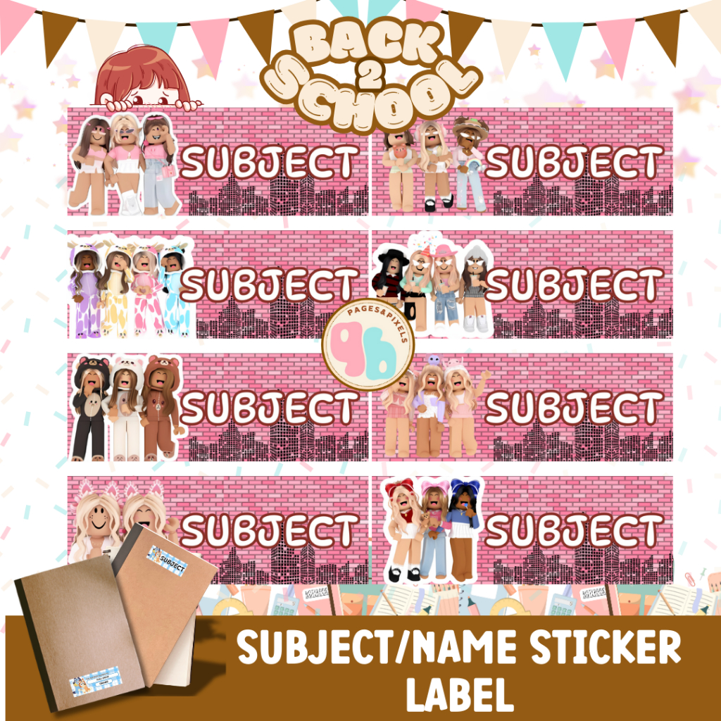 16 PCS Personalized School Labels 2024-2025 | Custom Back-to-School ...