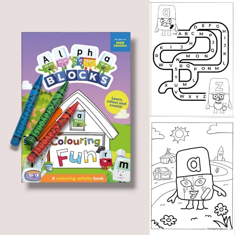 AlphaBlocks Coloring Activity Book Birthday Party Giveaway Souvenir ...