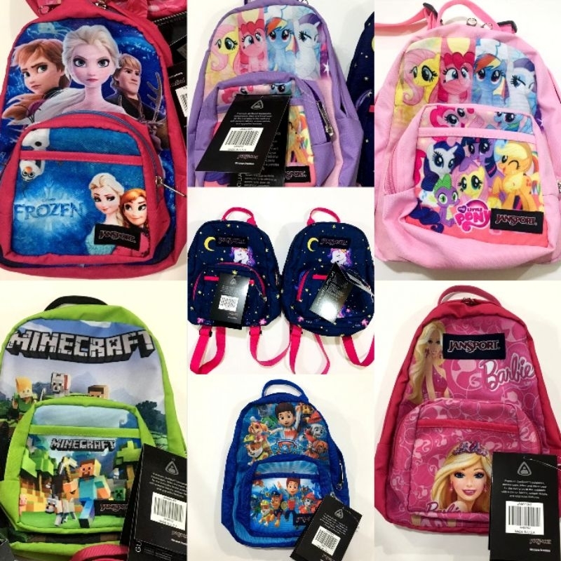 Character Mini Backpack Character Minecraft Paw Patrol Barbie Frozen My ...