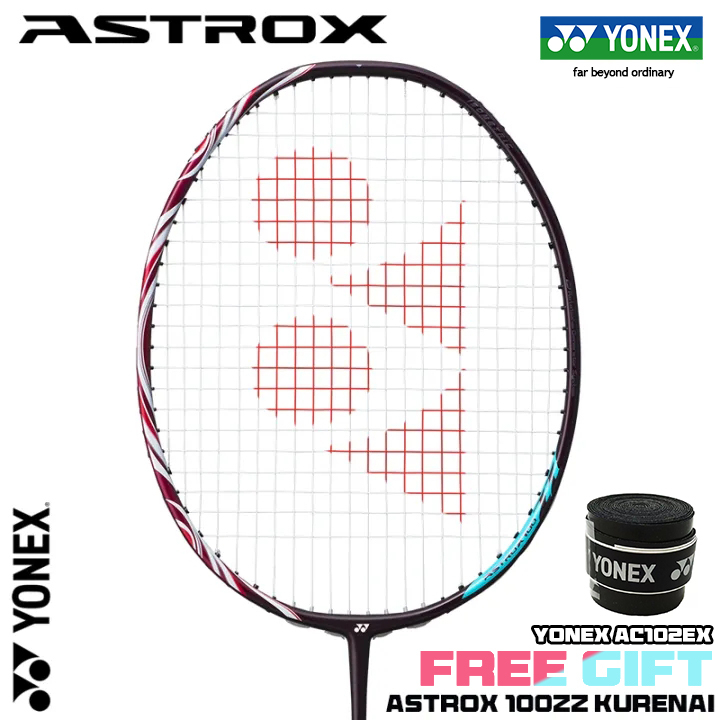 YONEX ASTROX 100ZZ Kurenai Badminton Racket Full Carbon Single 4U 22 ...
