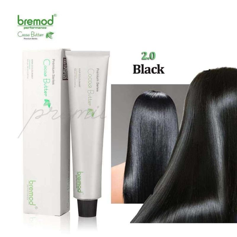 Premium Bremod 2.0 Black Cocoa Butter Hair Color With oxidizer Set ...
