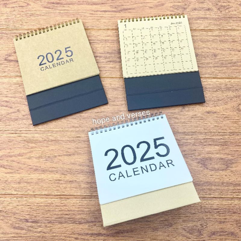 Plain 2025 Formal Desk Table Calendar with notepad desk calendar plain ...