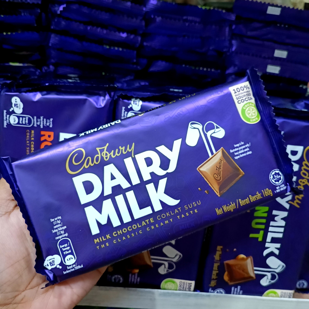 CADBURY DAIRY MILK CHOCOLATE 160g | Shopee Singapore