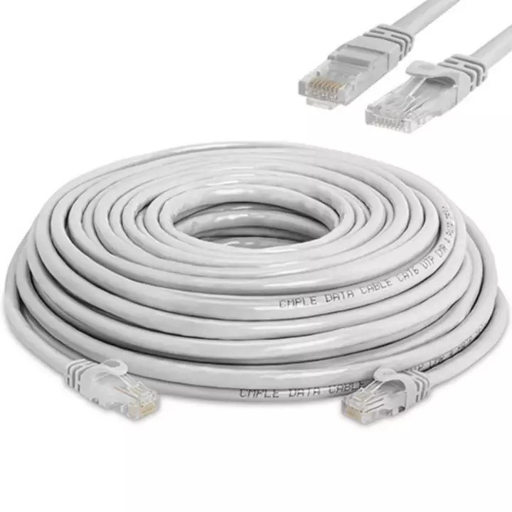 Cat5E 5M 10M 15M 20M 25M 30M Ethernet LAN Cable Router (White) | Shopee ...