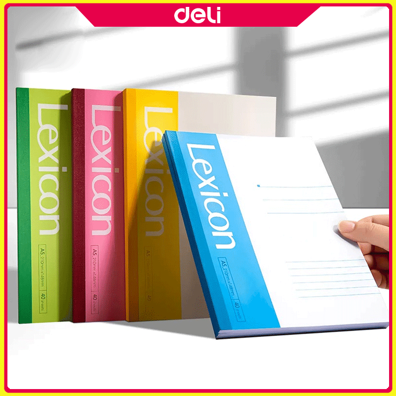 Deli Lexicon Adhesive Bound Notebooks A5 50sheets/40sheets/30sheets ...