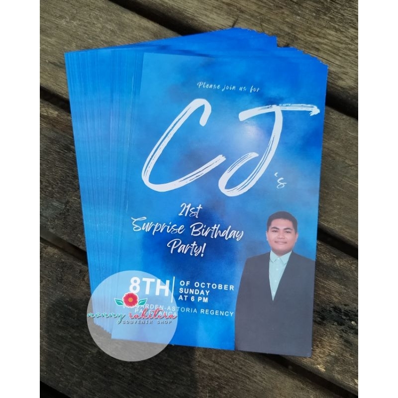 21st Birthday / Debut for Boys Invitation Card | Shopee Singapore